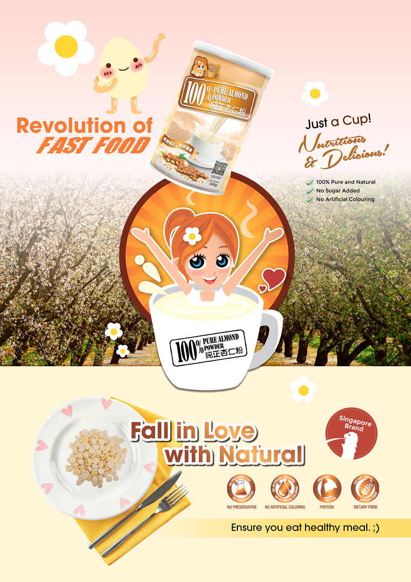100% Pure Almond Powder - 450g