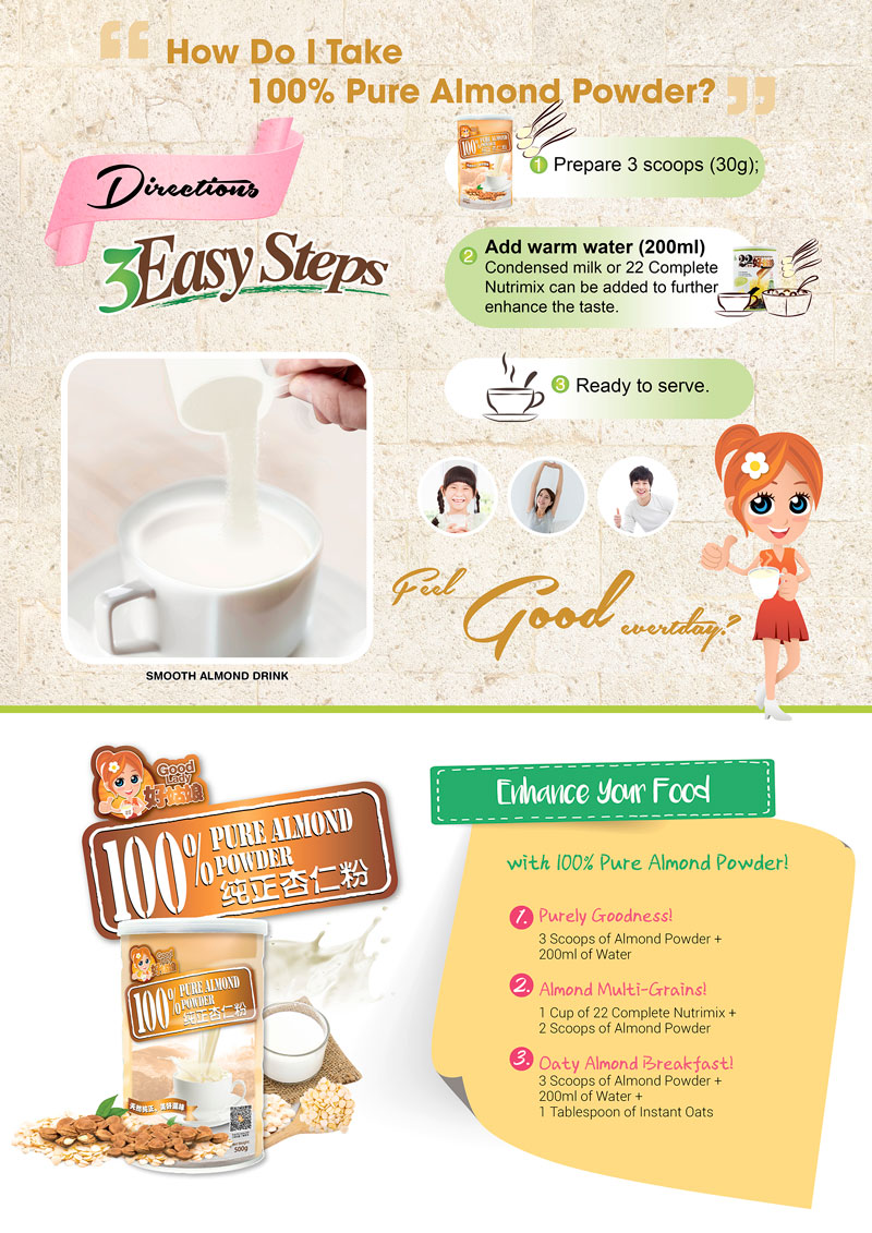 100% Pure Almond Powder - 450g